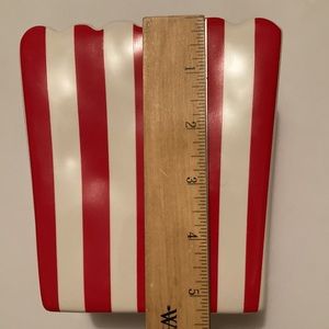 Rae Dunn | Kitchen | Rae Dunn Ceramic Popcorn Red Striped Bucket Bowl ...